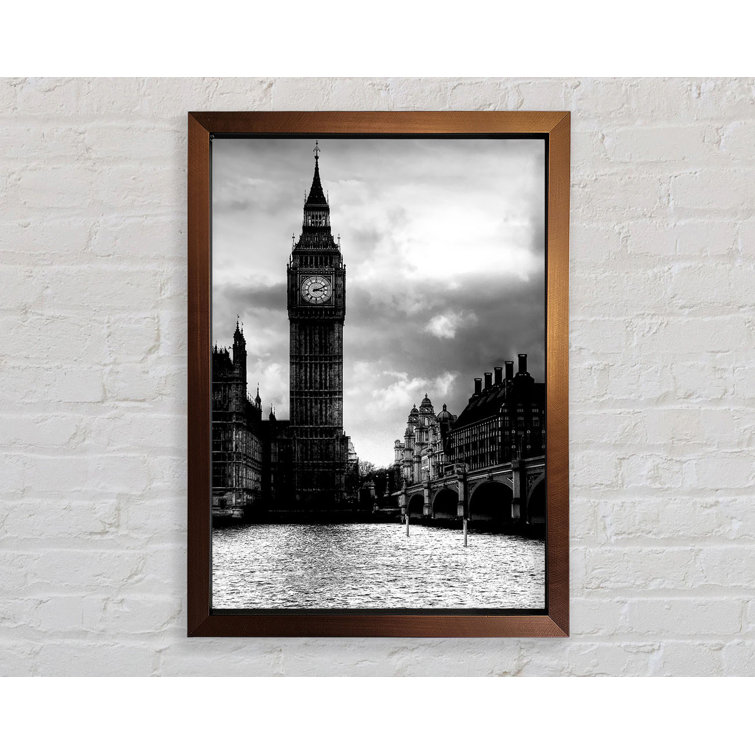 Ebern Designs London Big Ben B N W - Single Picture Frame Print | Wayfair.co.uk